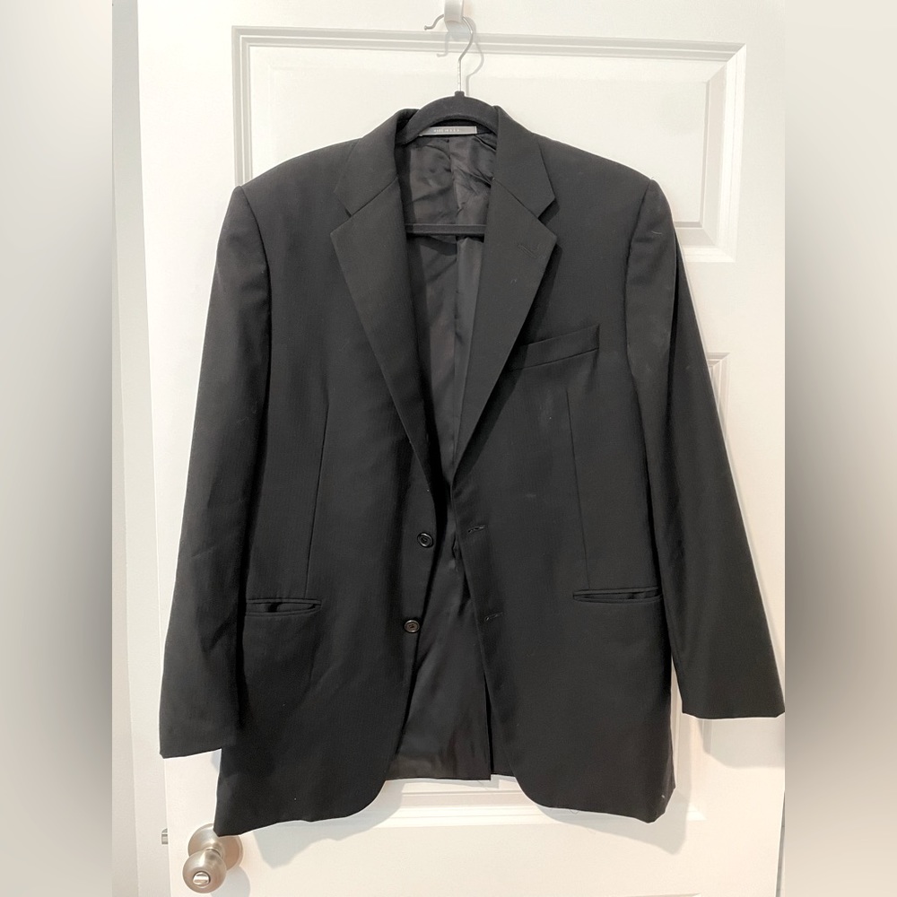Hickey Freeman Men’s Suit Jacket Black - Gem